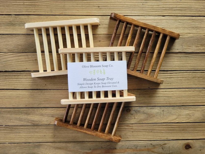 Wooden Soap Tray | Olive Blossom Soap Co.